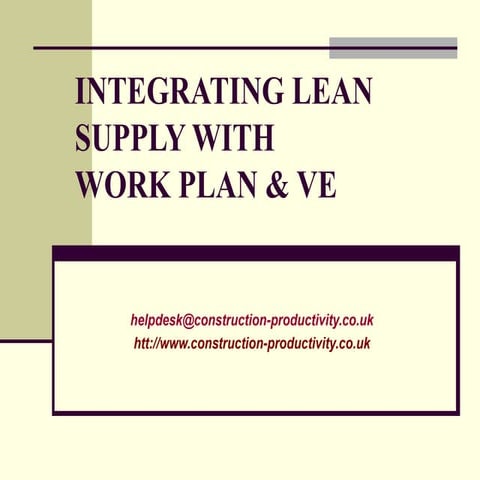 041 Integrating Lean Construction (PART 2) | PPT