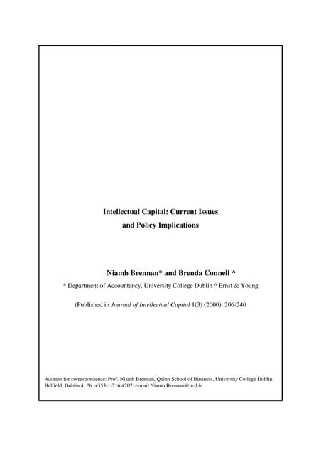 Valuation of intangible assets | PDF