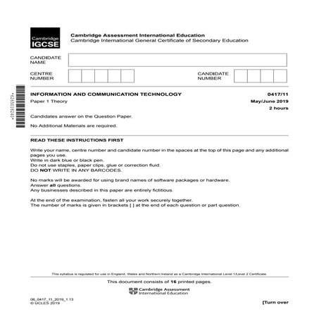 JSS1 COMPUTER STUDIES EXAMINATION (FIRST TERM) | DOCX