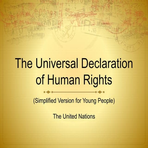 The Universal Declaration of Human Rights | PPTX