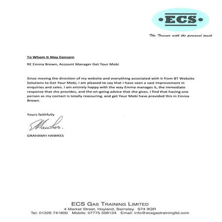testimonial ecs | PDF