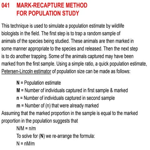 C18 Mark Recapture