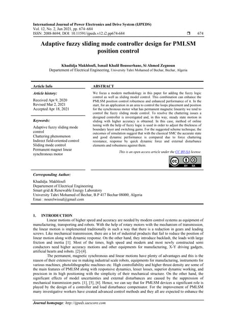 Adaptive Fuzzy Sliding Mode Controller Design For Pmlsm Position