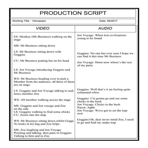 Script annotation homeless | DOCX