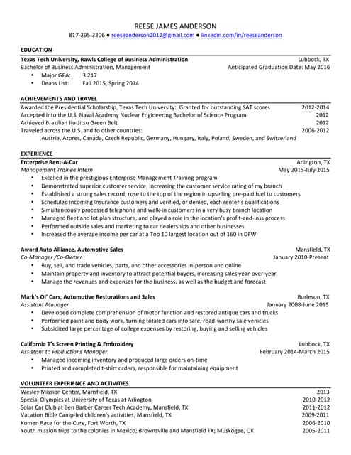 Hayden Keane Resume 2016 Final | PDF