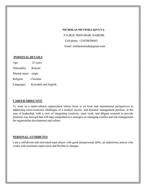 CV - Bongani Khumalo | PDF