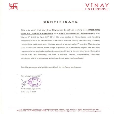 EXPERIENCE LETTER | PDF