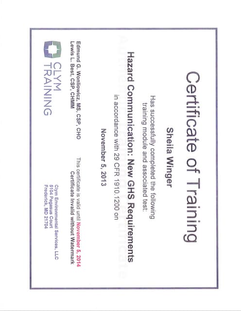 EY certificate | PDF