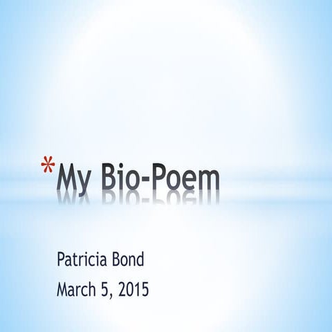 Bio poem | PPTX