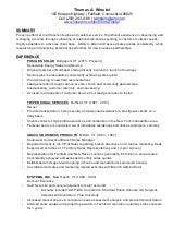 FEMA Resume-TW Summer2016