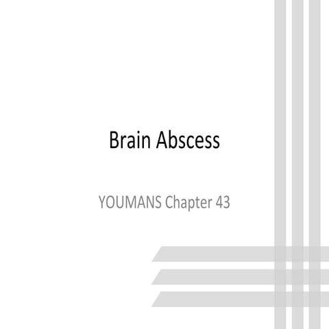 Brain abscess neurosurgery presentation ppt | PDF