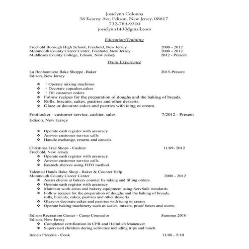 resume 2015 september update | DOC