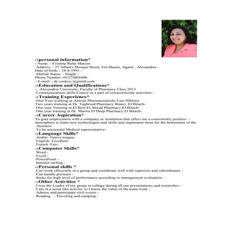 Cristina Rafat Marcos CV | DOC