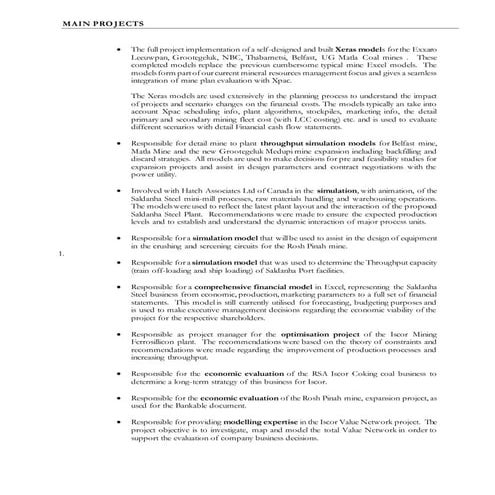 Exxaro Main Projects | PDF