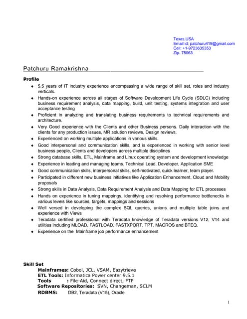 Carlos Alberto Pistillo - zOS System Programmer (Resume 2023).pdf | IT and Internet Support ...