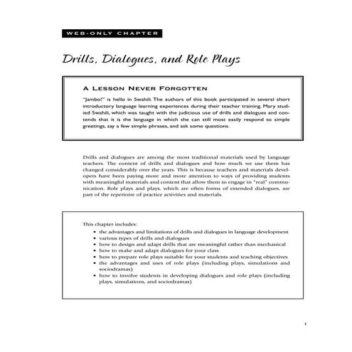 Drilling as teaching technique in teaching English | PDF