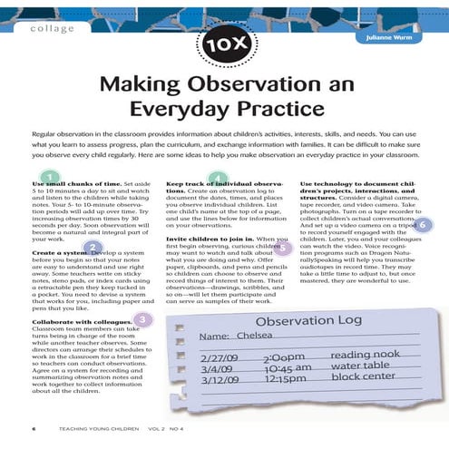 Making observation an everyday practice | PDF