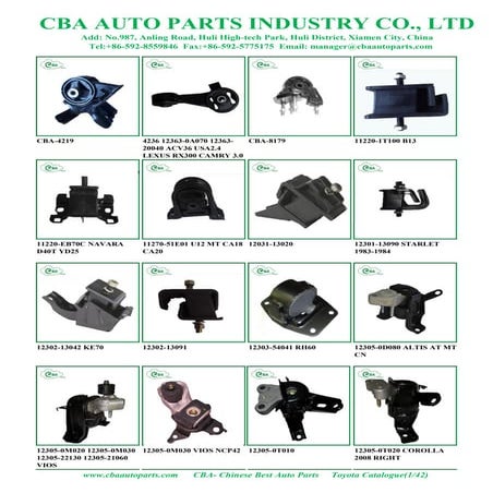 TOYOTA-CBA AUTO PARTS INDUSTRY CO., LIMITED-TOYOTA | PDF