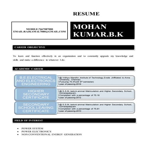 MOHAN RESUME | DOCX