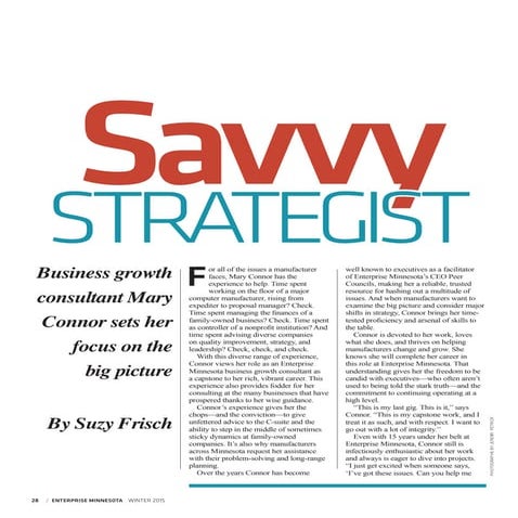 Winter 2015 - Savvy Strategist | PDF | Management Consulting Industry ...