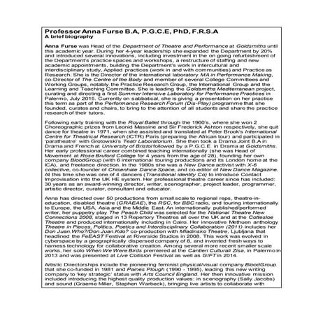 Anna Furse Biog LinkedIn 2015 | DOCX