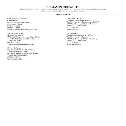 References, White, Benjamin K. | PDF