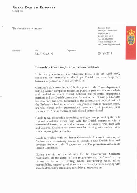 UNDP Brussels - Letter of Reference | PDF
