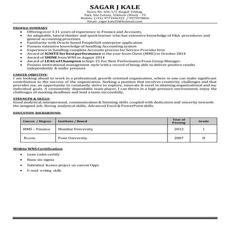 Sample Resume for OJT | DOCX