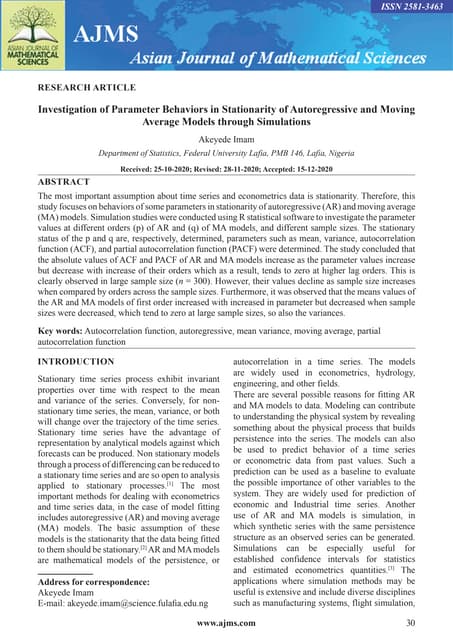 Arima model | PPTX | Technology & Computing