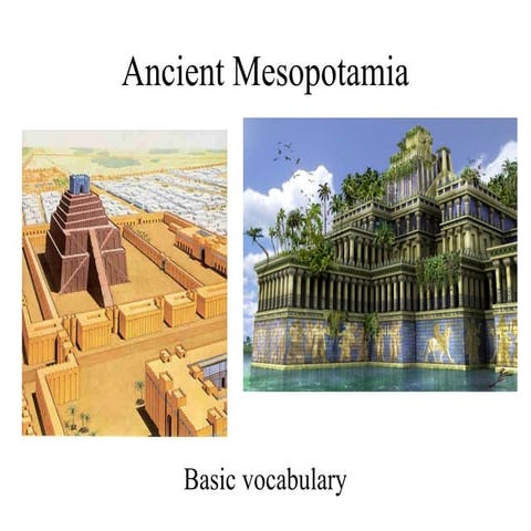 Ancient Mesopotamia: basic vocabulary | PPT