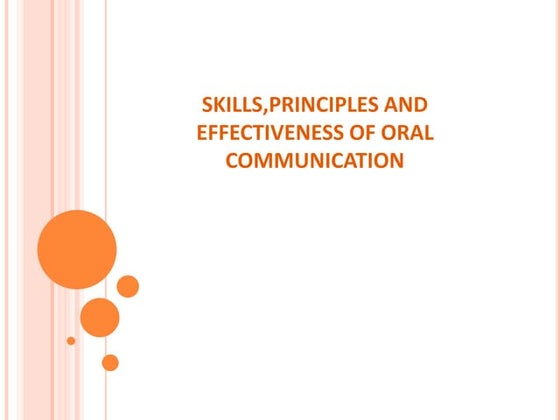 Oral communication | PPTX