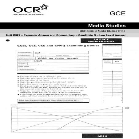 A Grade media answers OCR | PDF