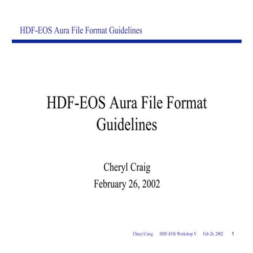 HDF-EOS Aura File Format Guidelines | PDF
