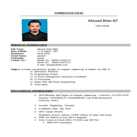 Khaled Mahmoud - Curriculum Vitae | DOCX