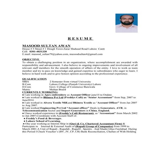 Resume Masood | DOC