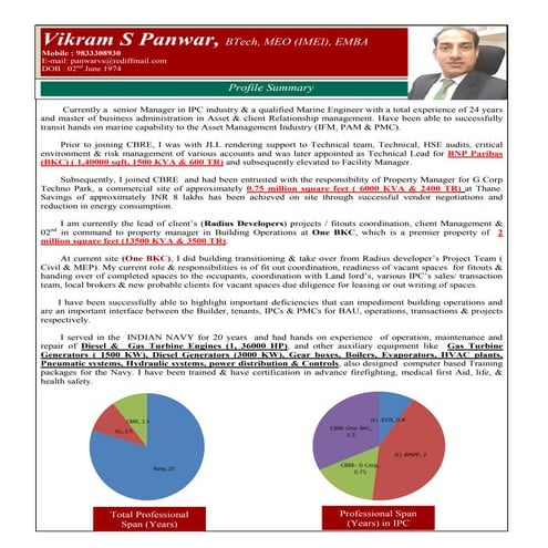 RESUME - Vikram Panwar - CE | PDF
