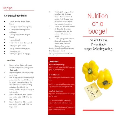 nutrition on a budget | PDF