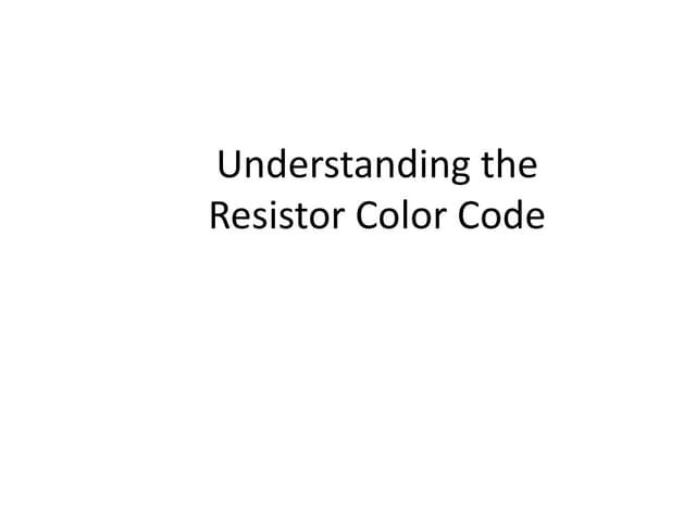 Resistor Color Coding | PDF