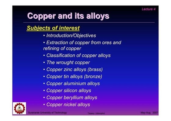 Physical Properties of Copper | PPT