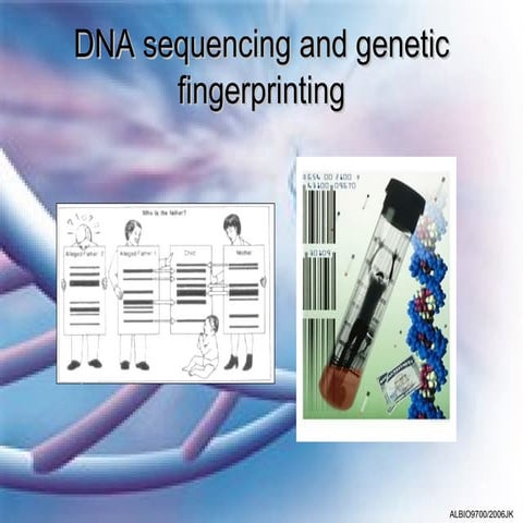 04 DNA Sequencing and Genetic Fingerprinting | PPT