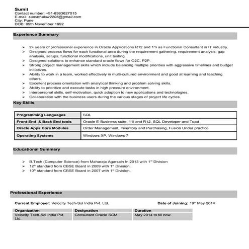 Sumit_Resume_SCM | DOC