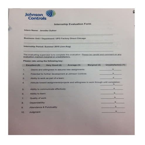 Performance Review Johnson Controls | DOCX