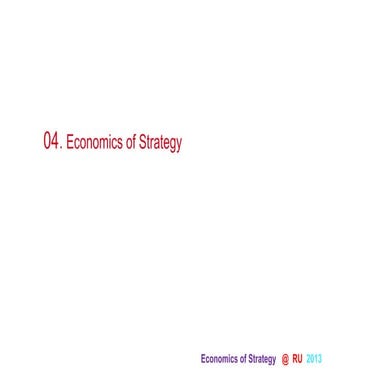 04 economics of strategy 2013 | PDF