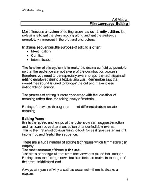 Editing note sheet | DOCX | Photo Editing Software | Computer Software ...
