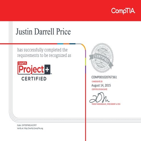 CompTIA Project+ certificate | PPT