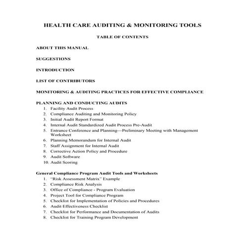 healthcare auditing and monitoring tools | PDF