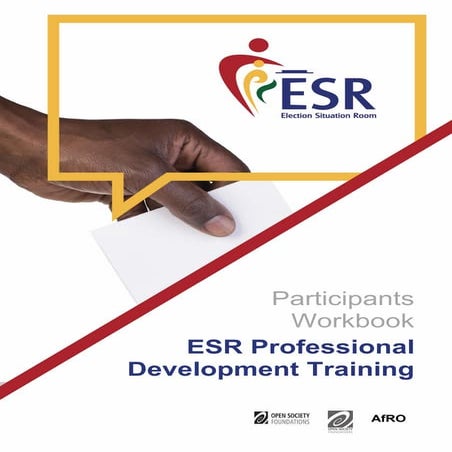 DAY 1 ESR Professional Development Training : Basic concepts and ...