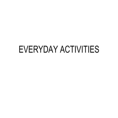 everyday activities | PPT