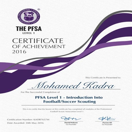 PFSA Level 1 Certificate | PDF