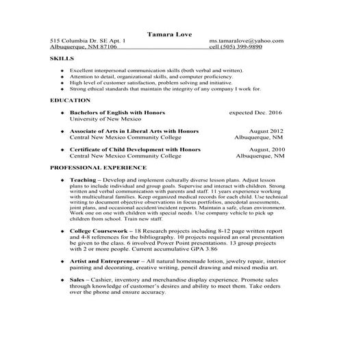 Functional resume Dec. 2015 | DOC